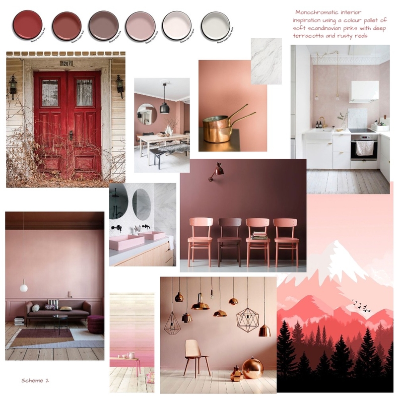 Monochromatic House using Red Interior Design Mood Board by Bluebell ...