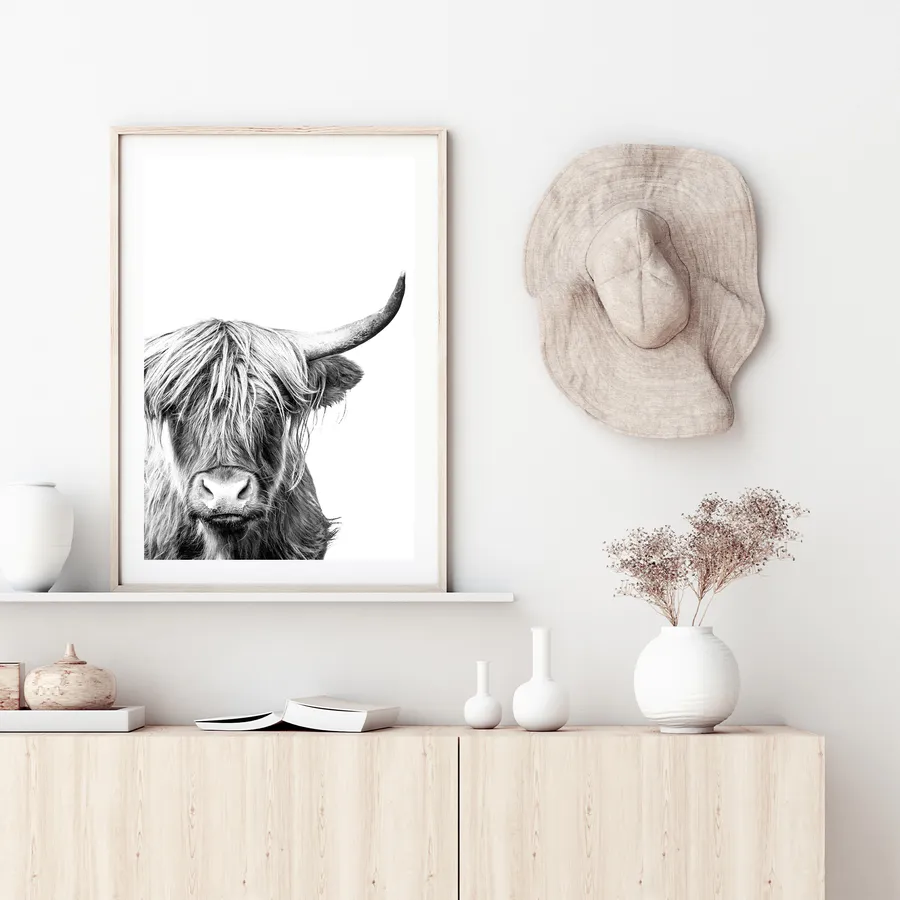 Harper The Highland Cow Portrait Art Print by The Paper Tree - Style ...