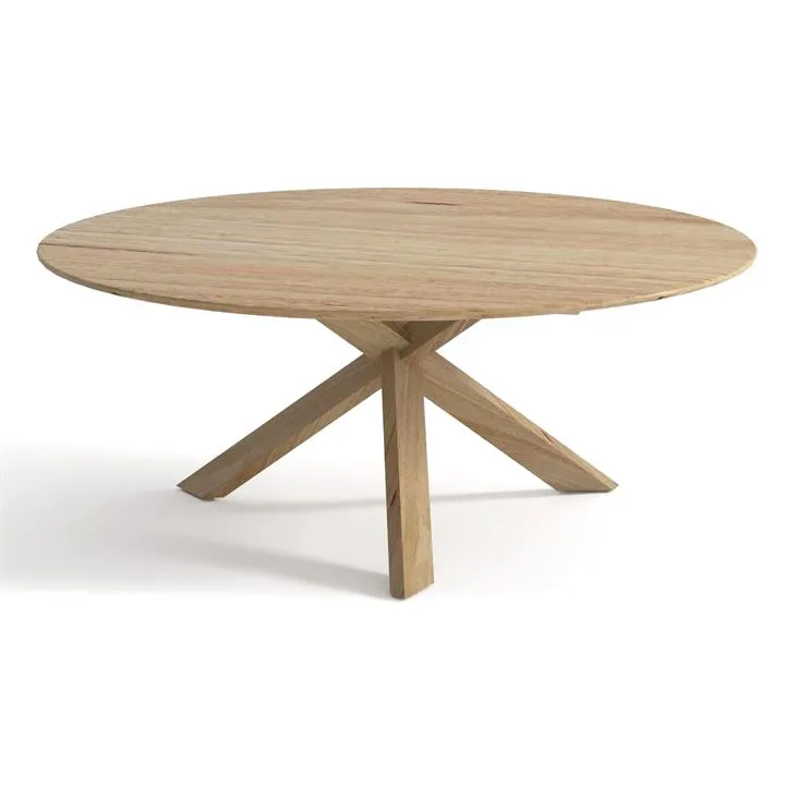 Mallorca Messmate Timber Round Coffee Table, 120cm by Manor Pacific ...