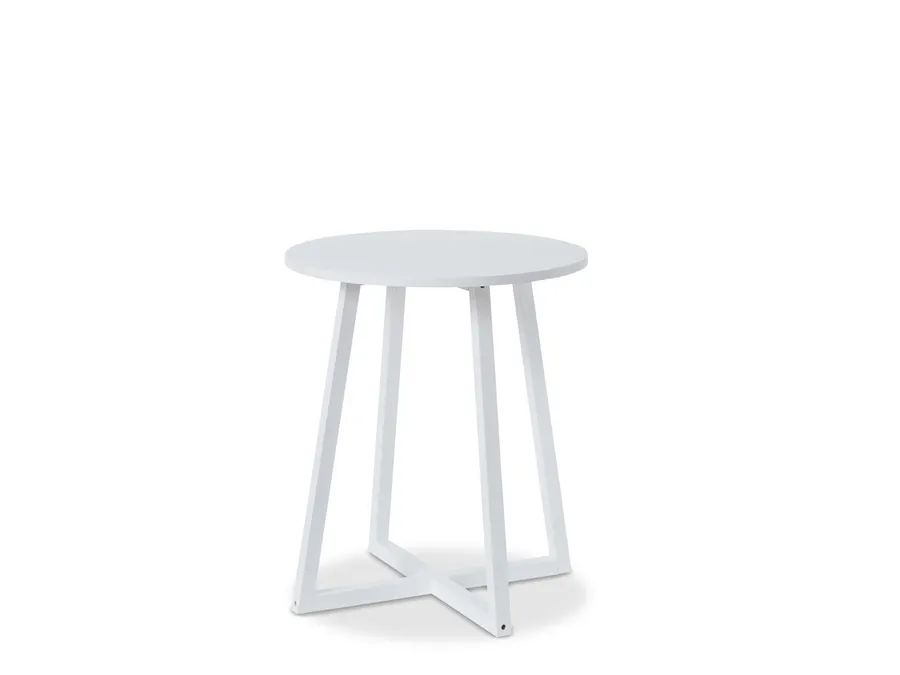 Zander Round Side Table - White by Mocka - Style Sourcebook