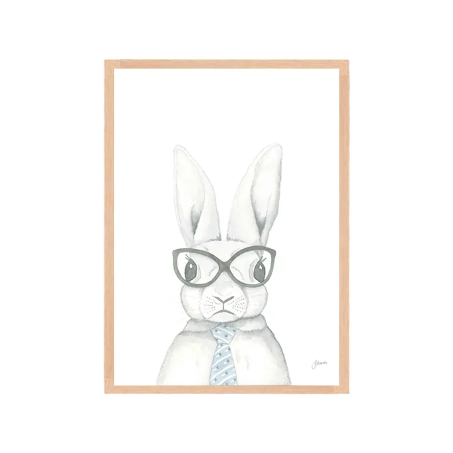 Franklin the Boss Bunny Rabbit Fine Art Print | FRAMED Tasmanian Oak ...