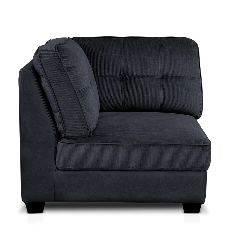 Enzo Corner Module Coal & Jet by James Lane - Style Sourcebook