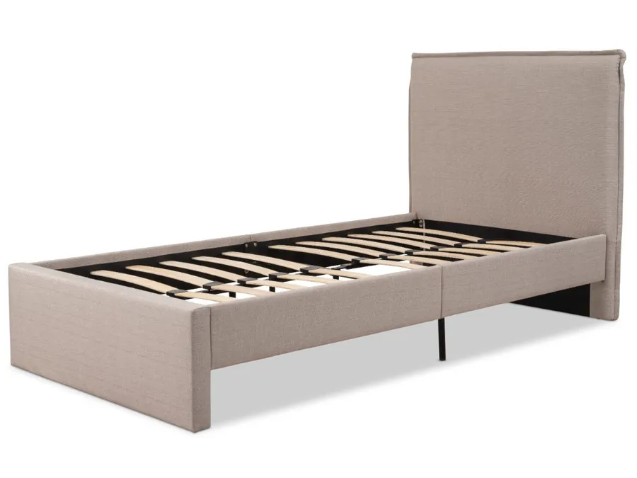 Peyton Single Bed - Oatmeal by Mocka - Style Sourcebook