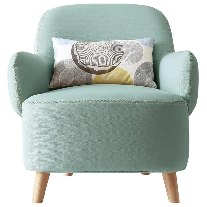 Lily Fabric Accent Armchair, Turquoise by MY Room - Style Sourcebook