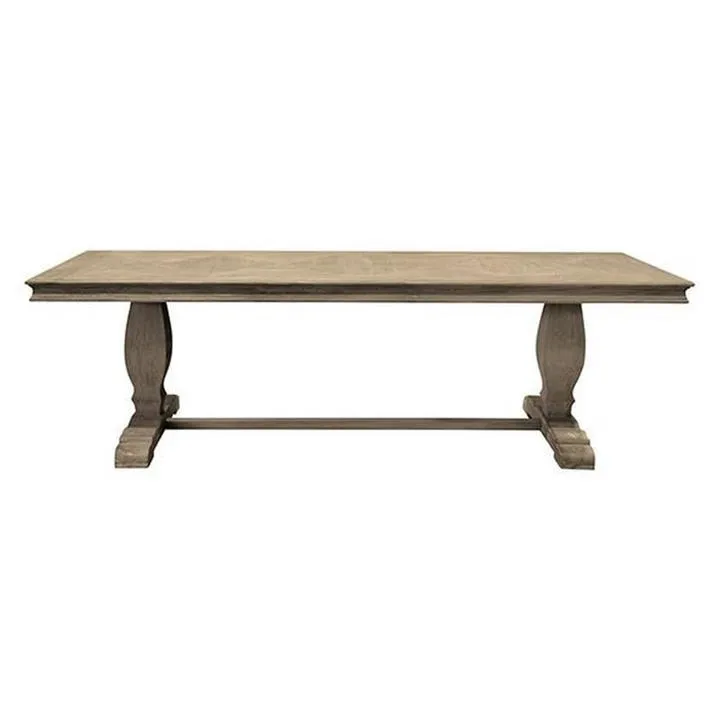 Lewis Oak Timber Pedestal Dining Table, 260cm by Provencal Treasures ...