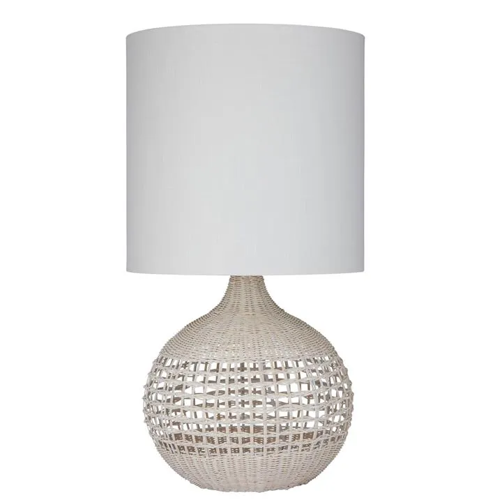 Noosa Rattan Base Table Lamp by Amalfi - Style Sourcebook