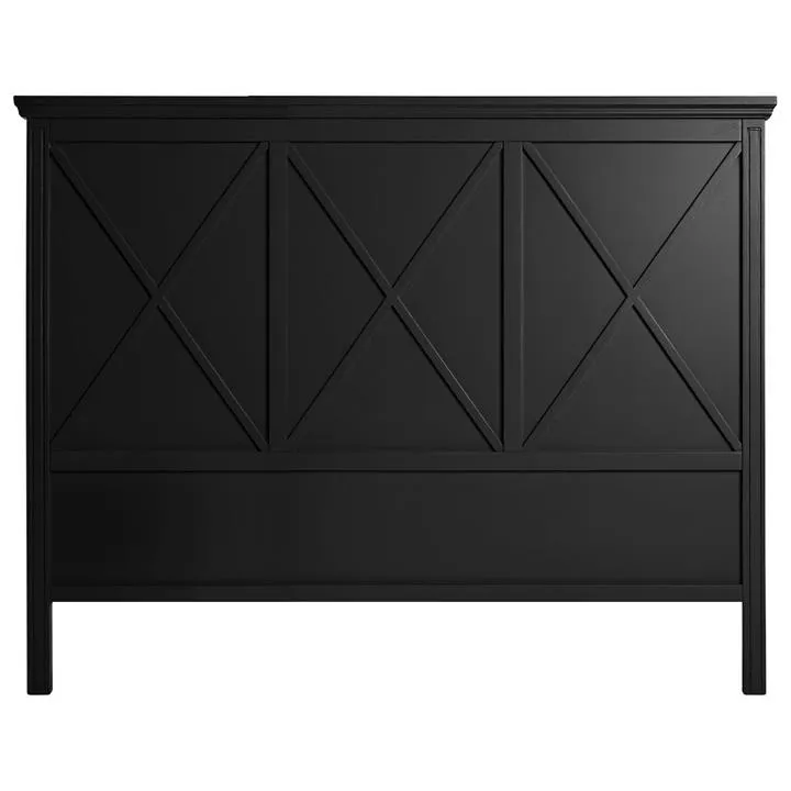 Manto Timber Bed Headboard, Queen, Black by Canvas Sasson - Style ...