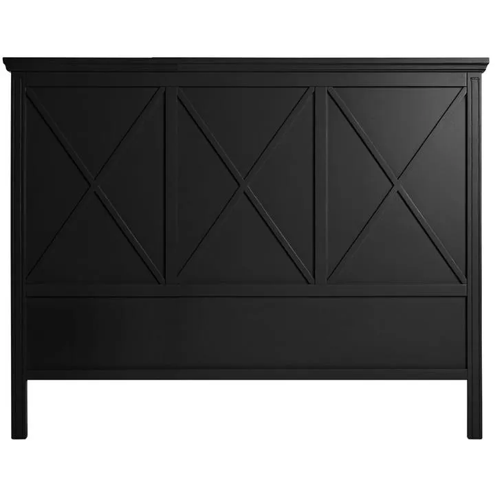 Manto Timber Bed Headboard, King, Black by Canvas Sasson - Style Sourcebook