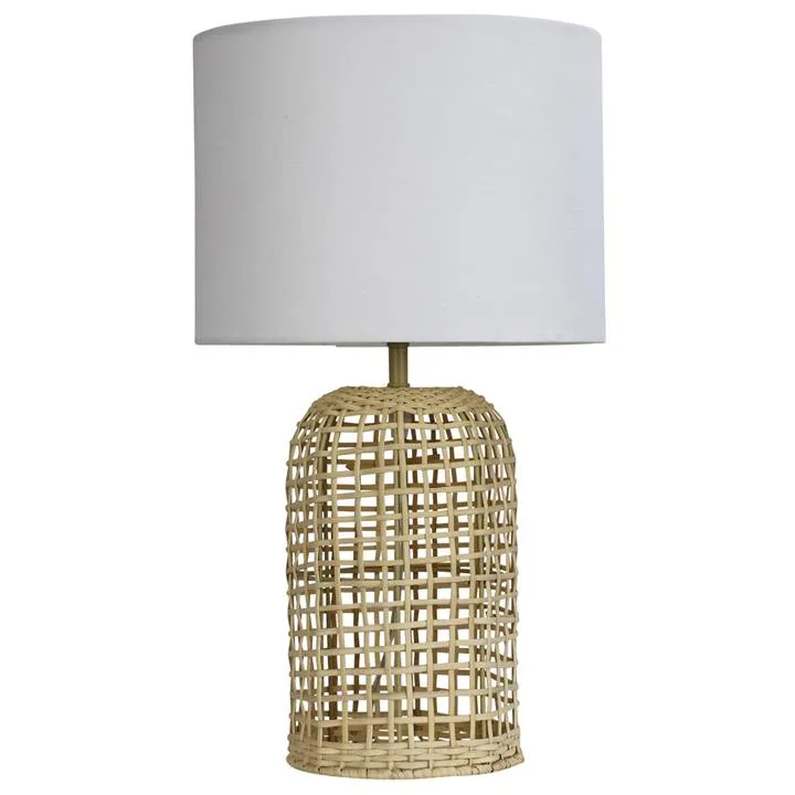 Brizo Rattan Base Table Lamp by Alexandra Roberts - Style Sourcebook