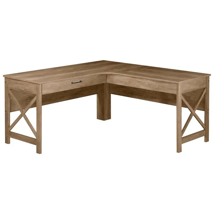 Erie Farmhouse Corner Desk, 158cm, Rustic Oak by Modish - Style Sourcebook
