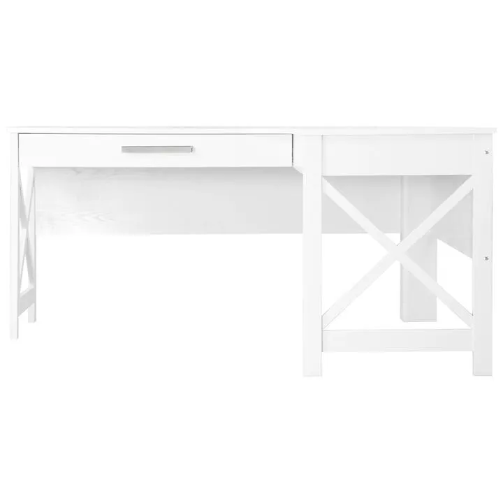 Erie Farmhouse Corner Desk, 158cm, Distressed White by Modish - Style ...