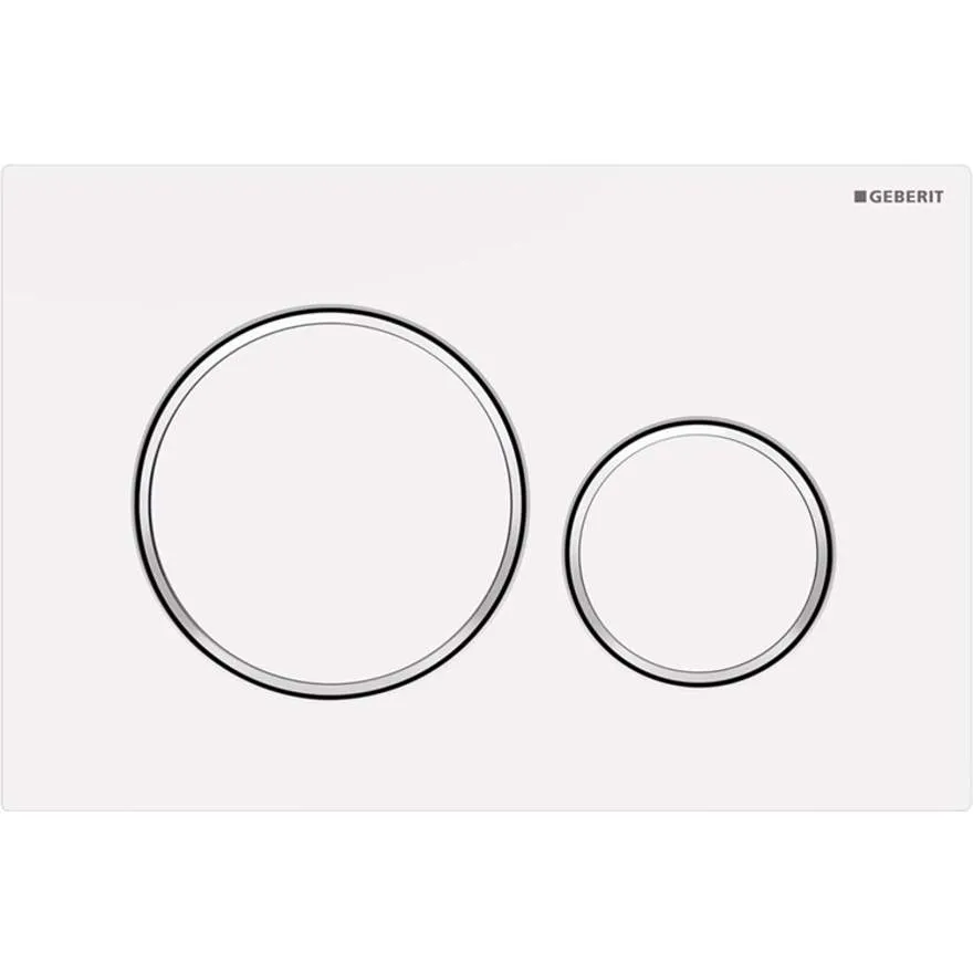ROUND PUSH PLATE MATTE WHITE SIGMA30 by Geberit - Style Sourcebook