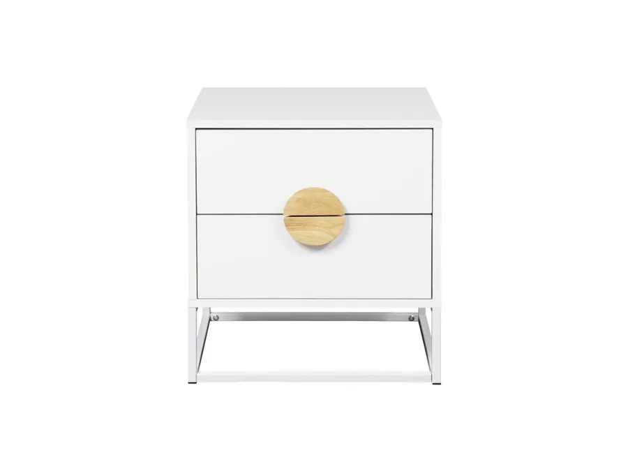 Eclipse Bedside Table - White by Mocka - Style Sourcebook