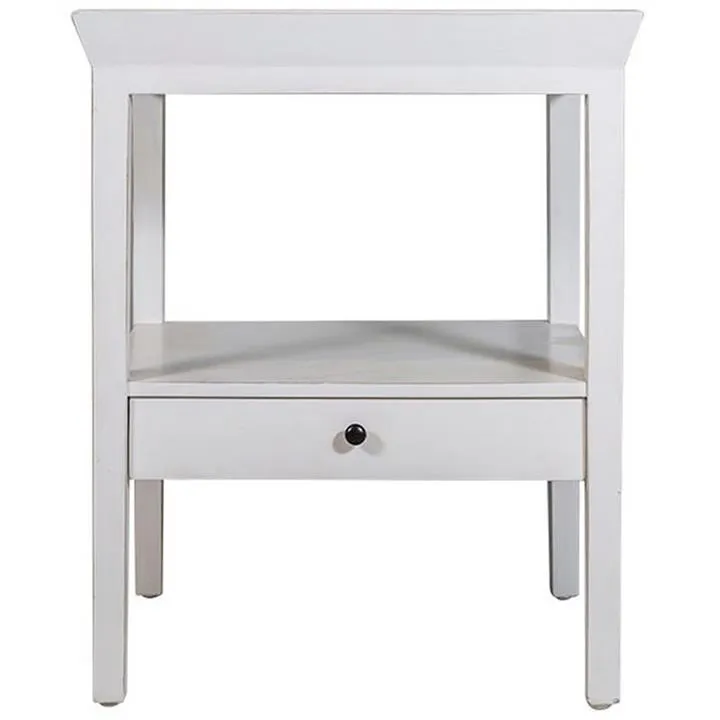 Santiago Alder Timber Bedside Table, Distressed White by French Country Collection - Style ...