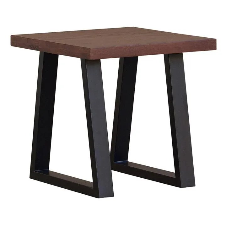 Heston European Oak Timber & Metal Lamp Table, Cherry by MY Room ...