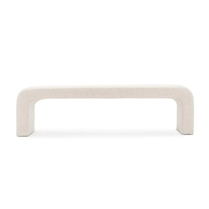 Harper Boucle Fabric Arch Bench Seat, 160cm, Cream by FLH - Style ...