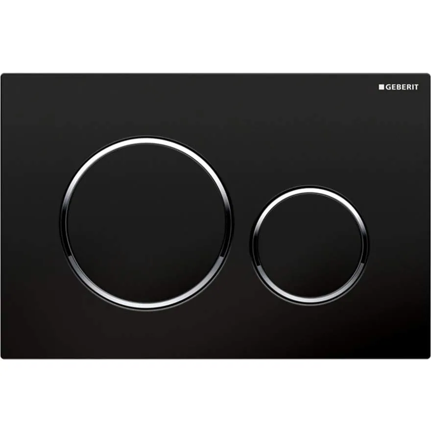 ROUND PUSH PLATE BLACK SIGMA20 by Geberit - Style Sourcebook